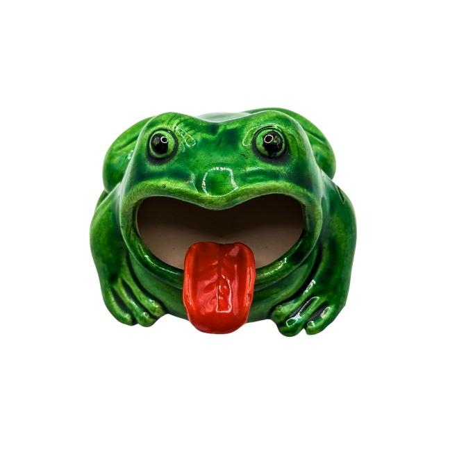 Rare Vintage Big Mouth Frog Ceramic Ashtray Made in Occupied Japan