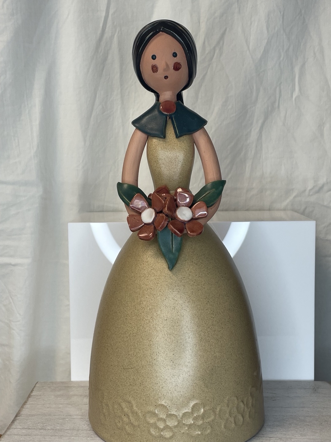 Handmade Ceramic Figure Spring Lady Enameled & Polished By Jordi Aguade ...