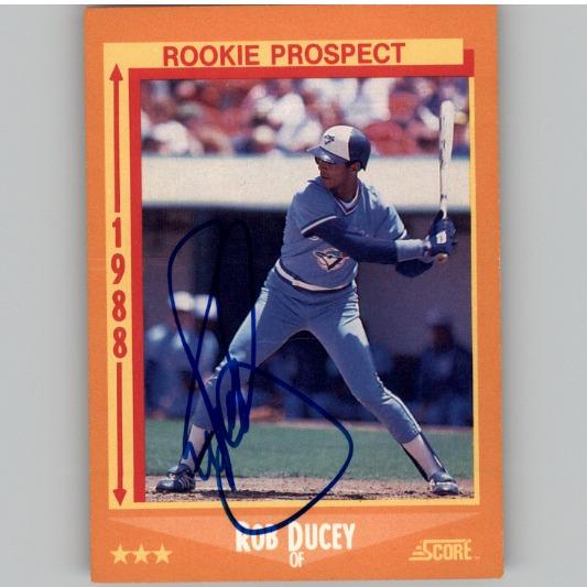 Rob Ducey Signed Toronto Blue Jays 1988 Score Rookie Prospect Baseball ...