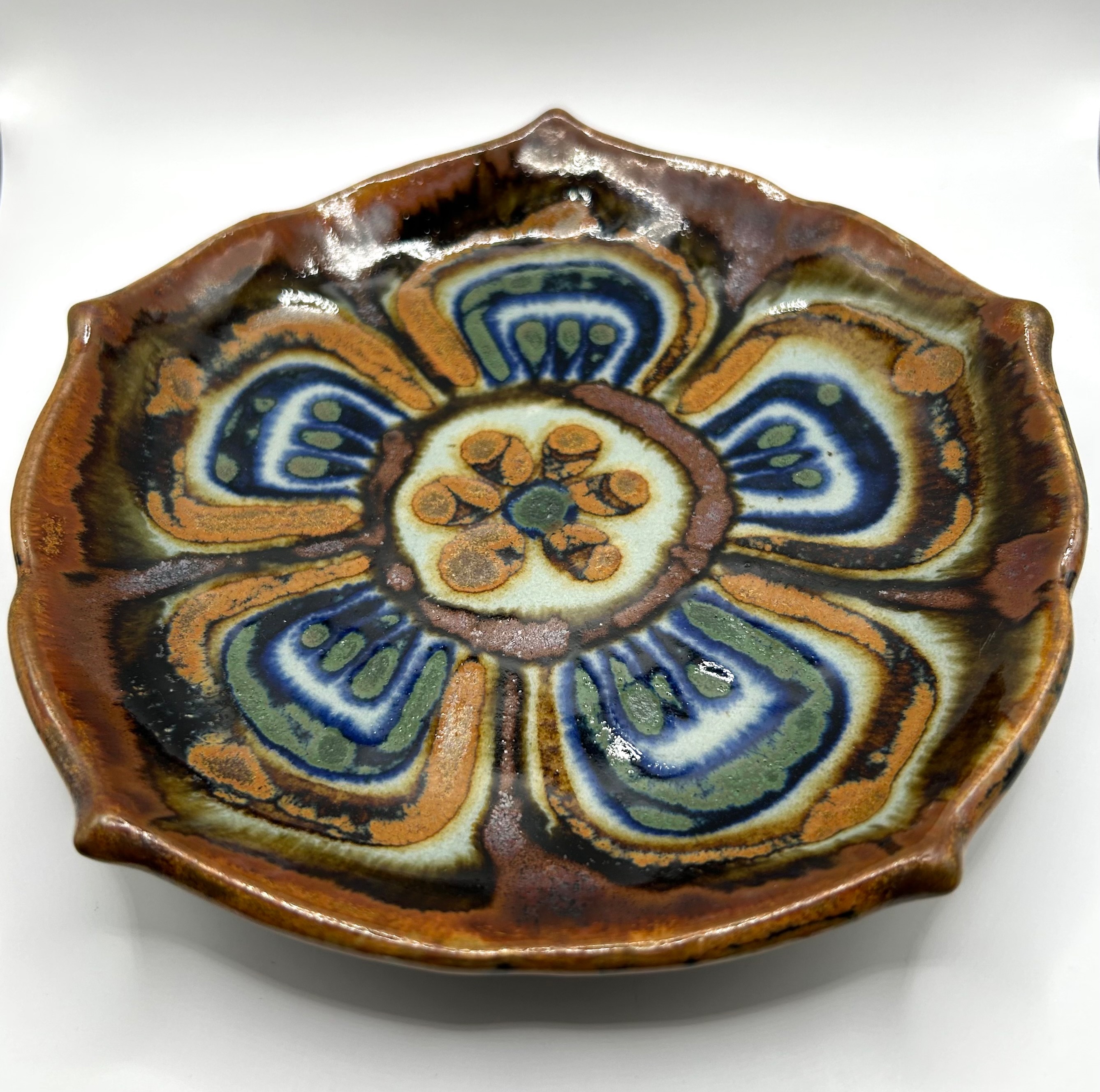 El Palomar Studio Tonala Pottery Lotus Plate 7”