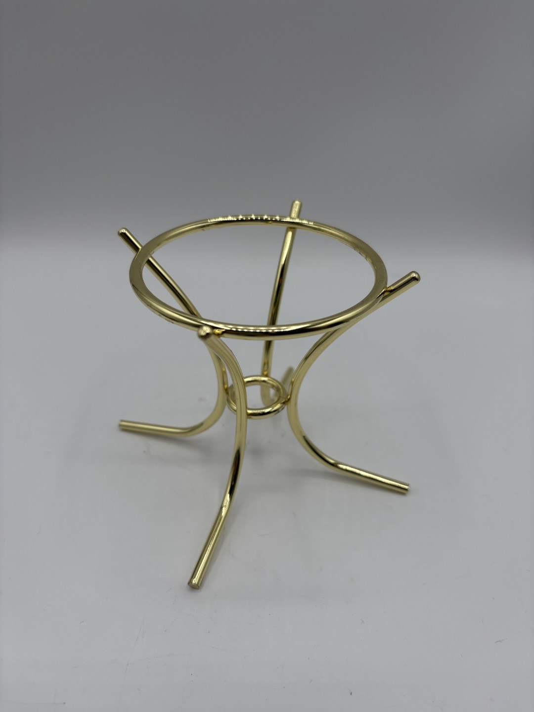 Gold Tone Paperweight Stand 3.5”