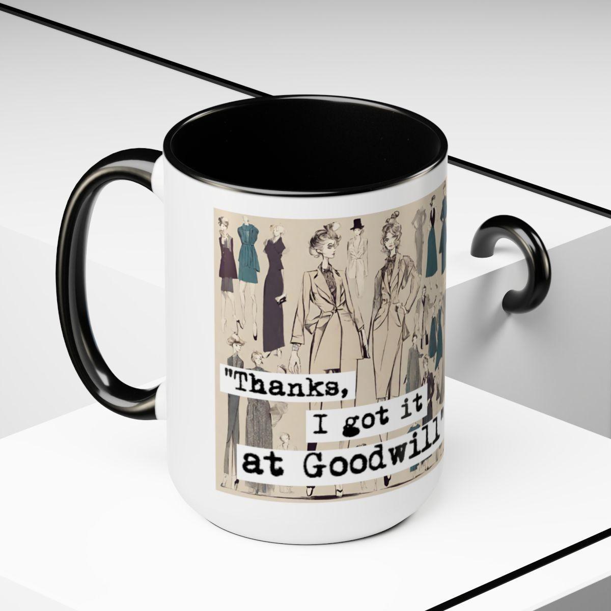 Thanks I Got it at Goodwill - Thrifting Two-Tone Coffee Mugs, 15oz Reseller