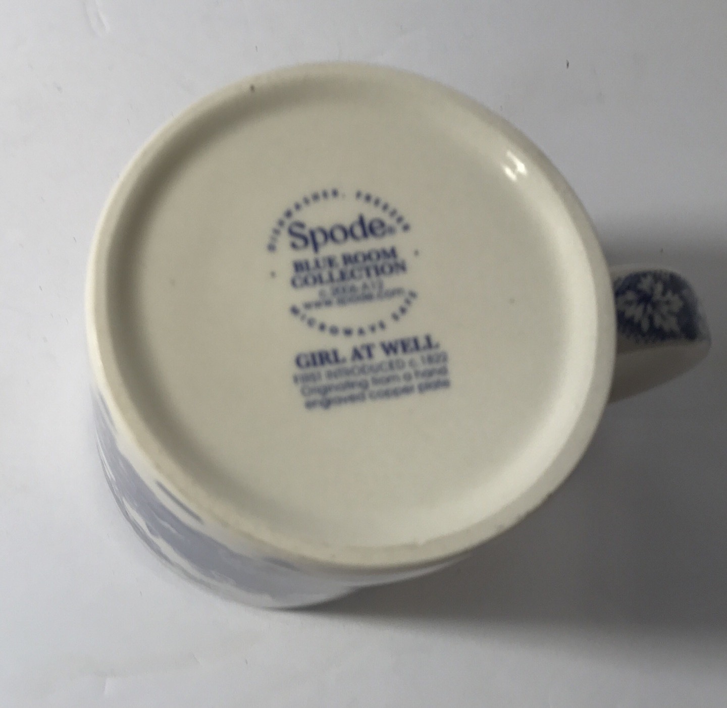 SPODE BLUE ROOM COLLECTION Georgian Series ENGLAND Girl at Well Tea Cup Vintage