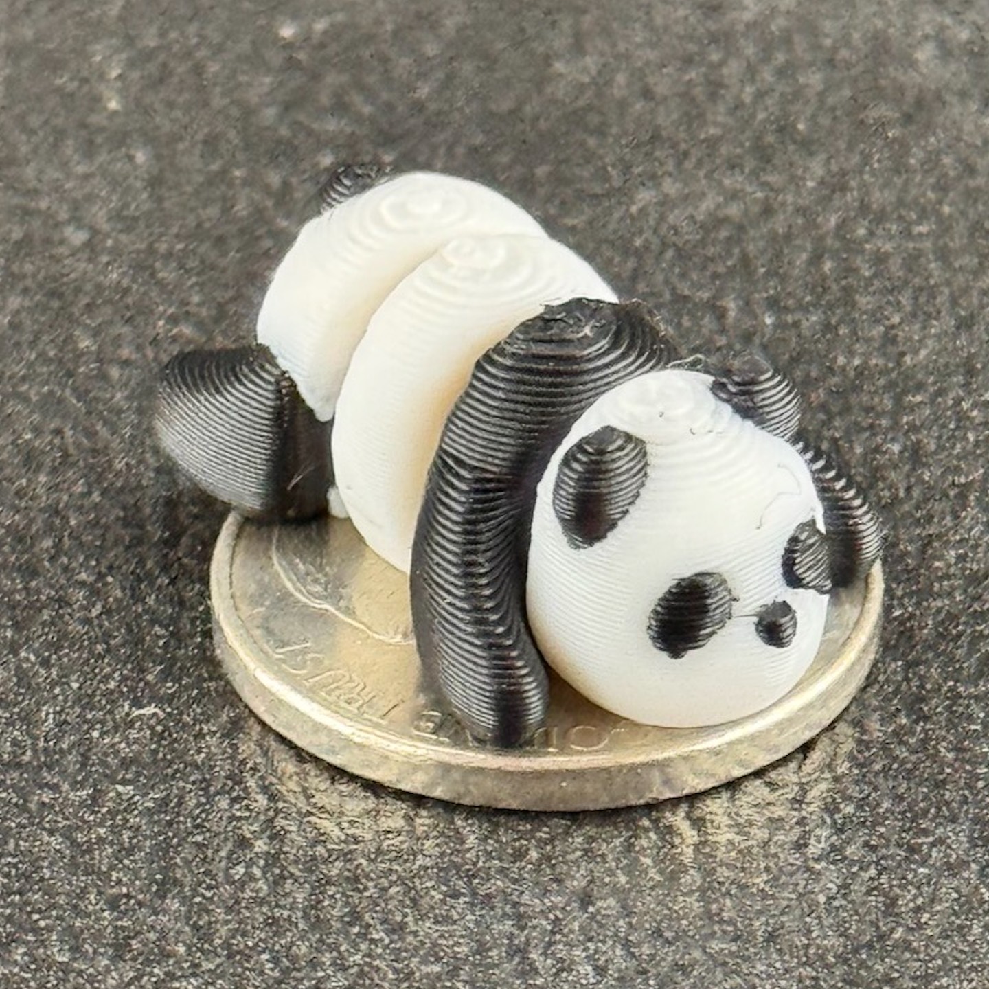 Micro Miniature Panda Bear 3D Figurine