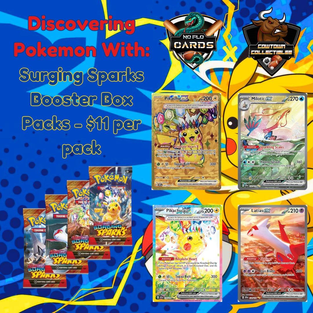 Surging Sparks Booster Box Packs - Discovering Pokemon