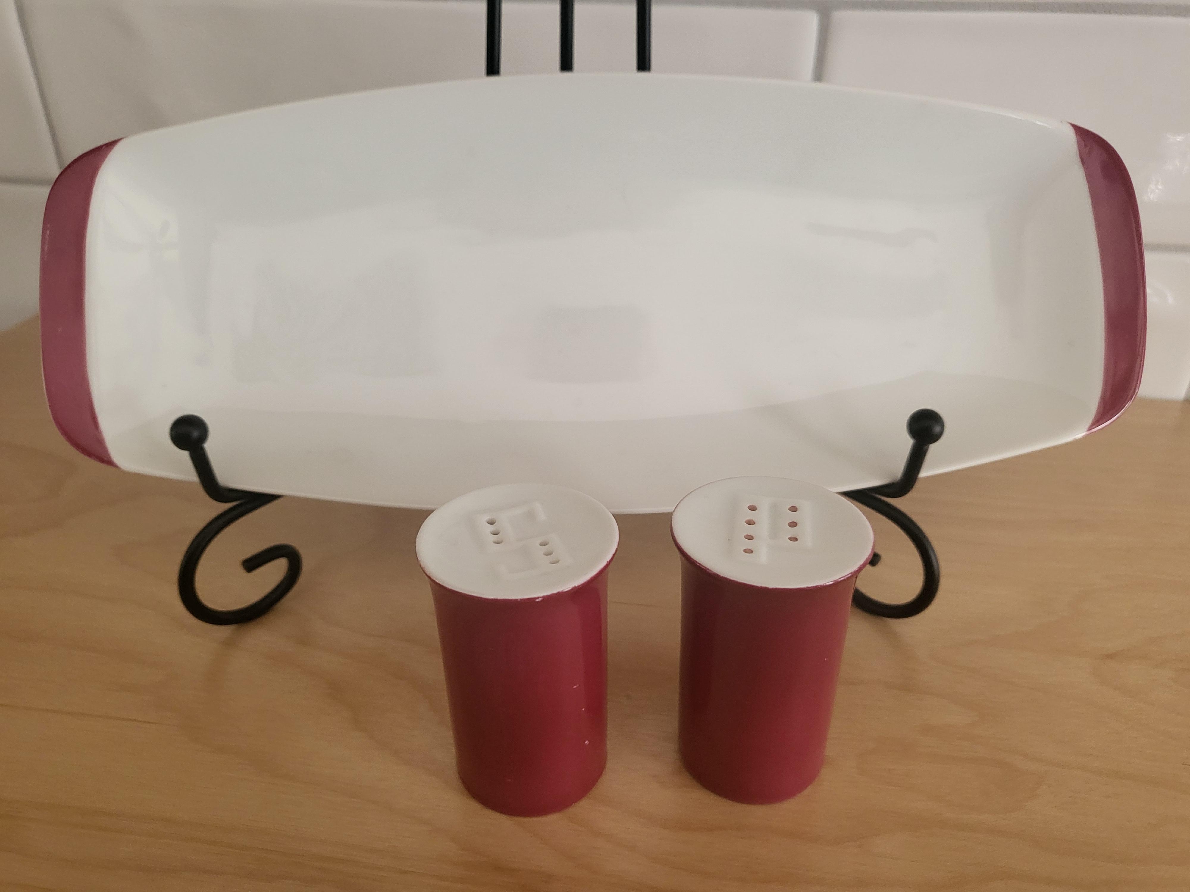 MID CENTURY MODERN ROSENTHAL SECUNDA PURPLE SALT AND PEPPER SHAKERS ...