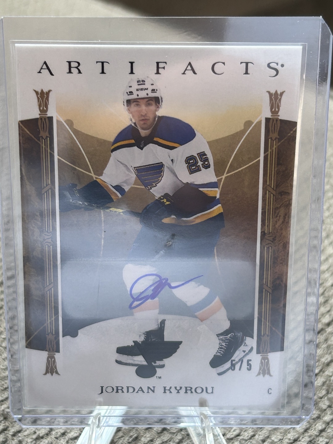 2022-23 Artifacts Autograph /5 Jordan Kyrou