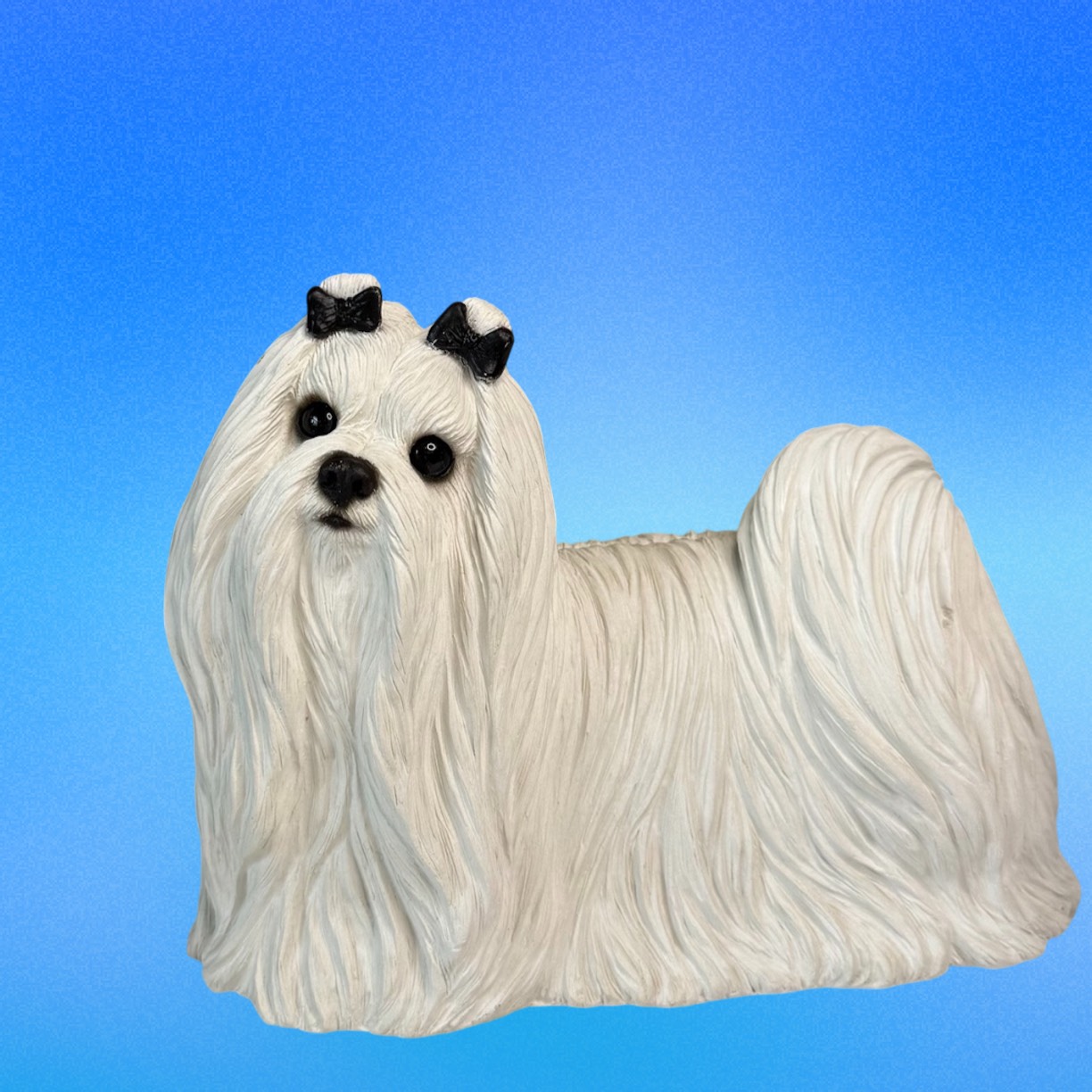 Maltese Dog Figurine 1987 SANDICAST of San Diego, Sandra Brue White Dog ...