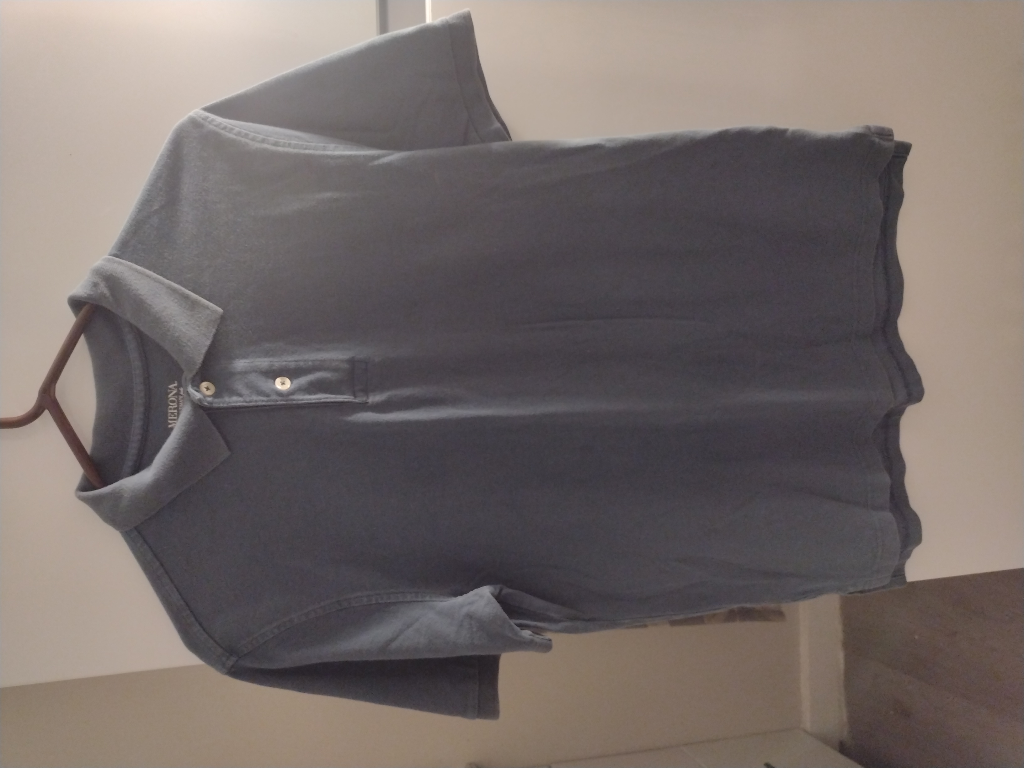 Merona Blue Polo Shirt Classic Design Size M.