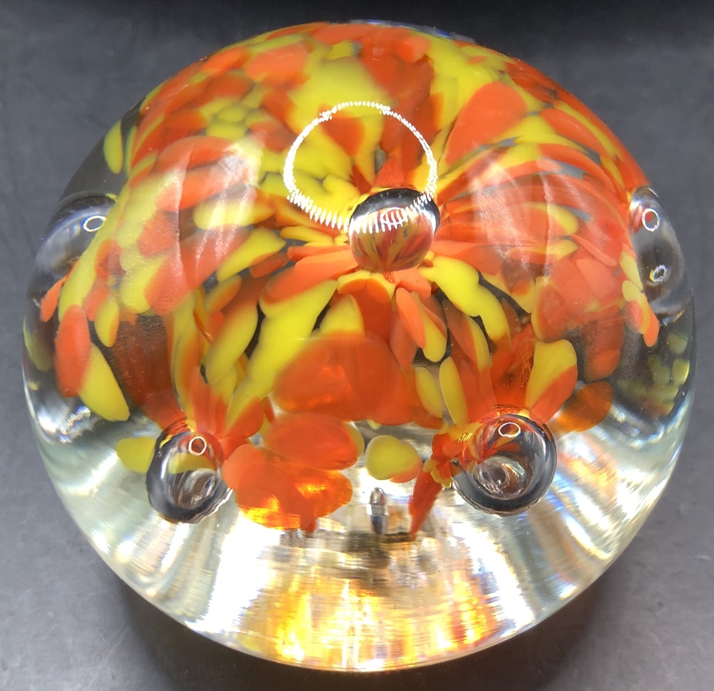 #16 - Orange And Yellow Zimmerman Paperweight