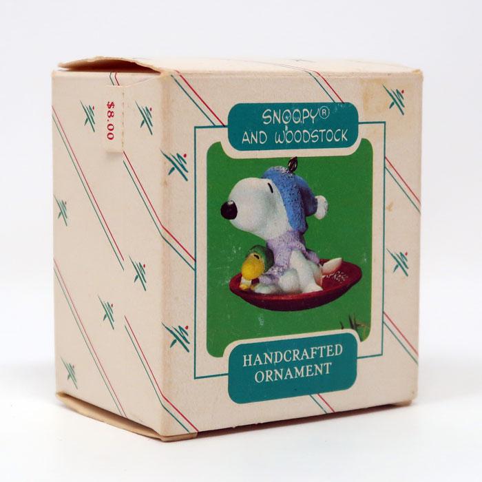 Snoopy & Woodstock Saucer Sledding Ornament - Peanuts