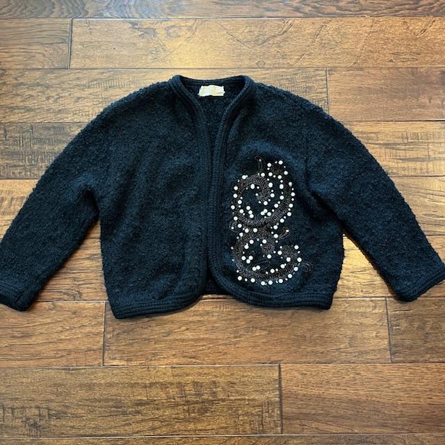 10 Steven Meadows 1950's Black Beaded Short Waist Bolero Cardigan ...