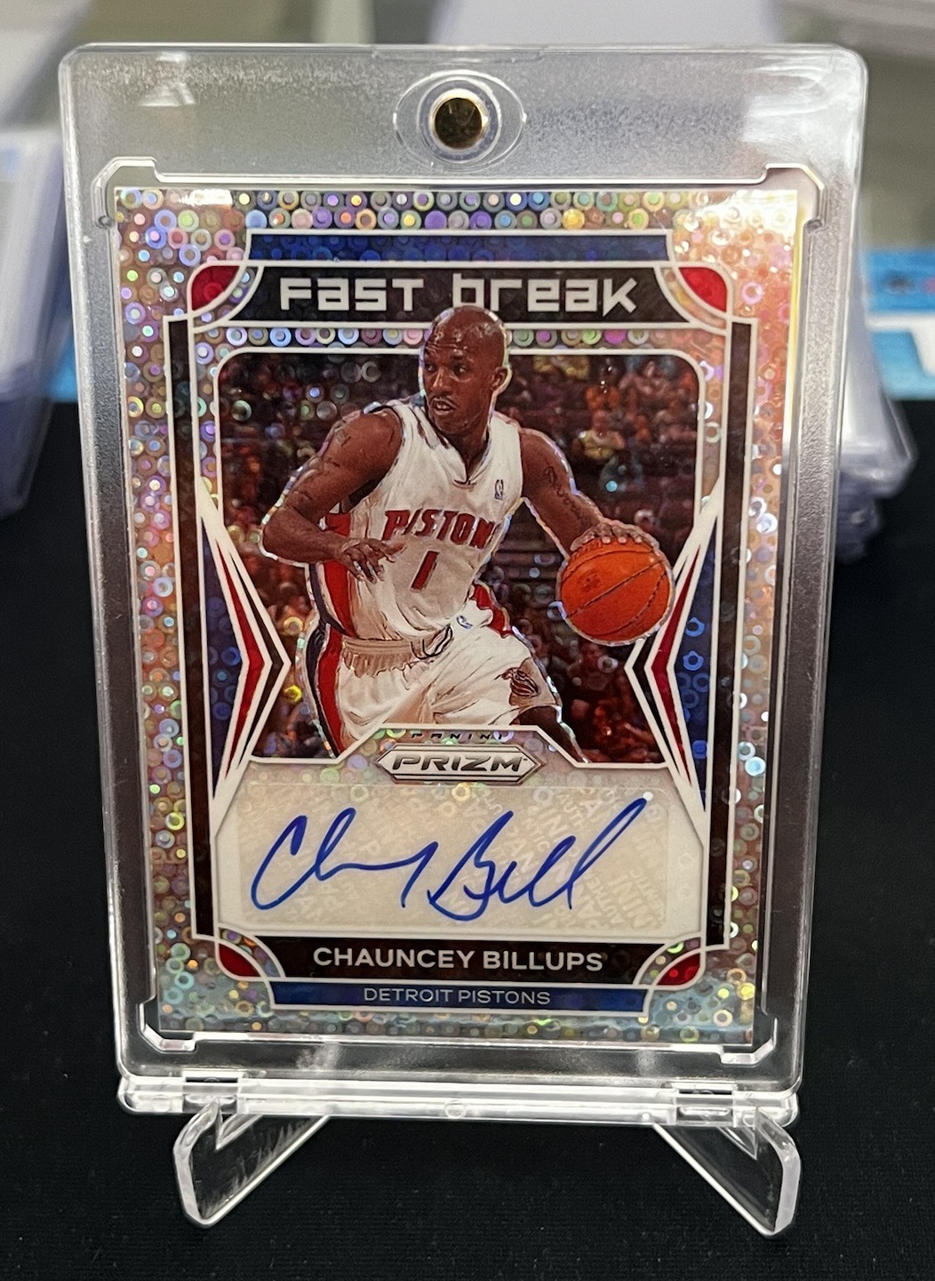 2021-22 Prizm CHAUNCEY BILLUPS Auto Fast Break #FB-CBL Detroit Pistons
