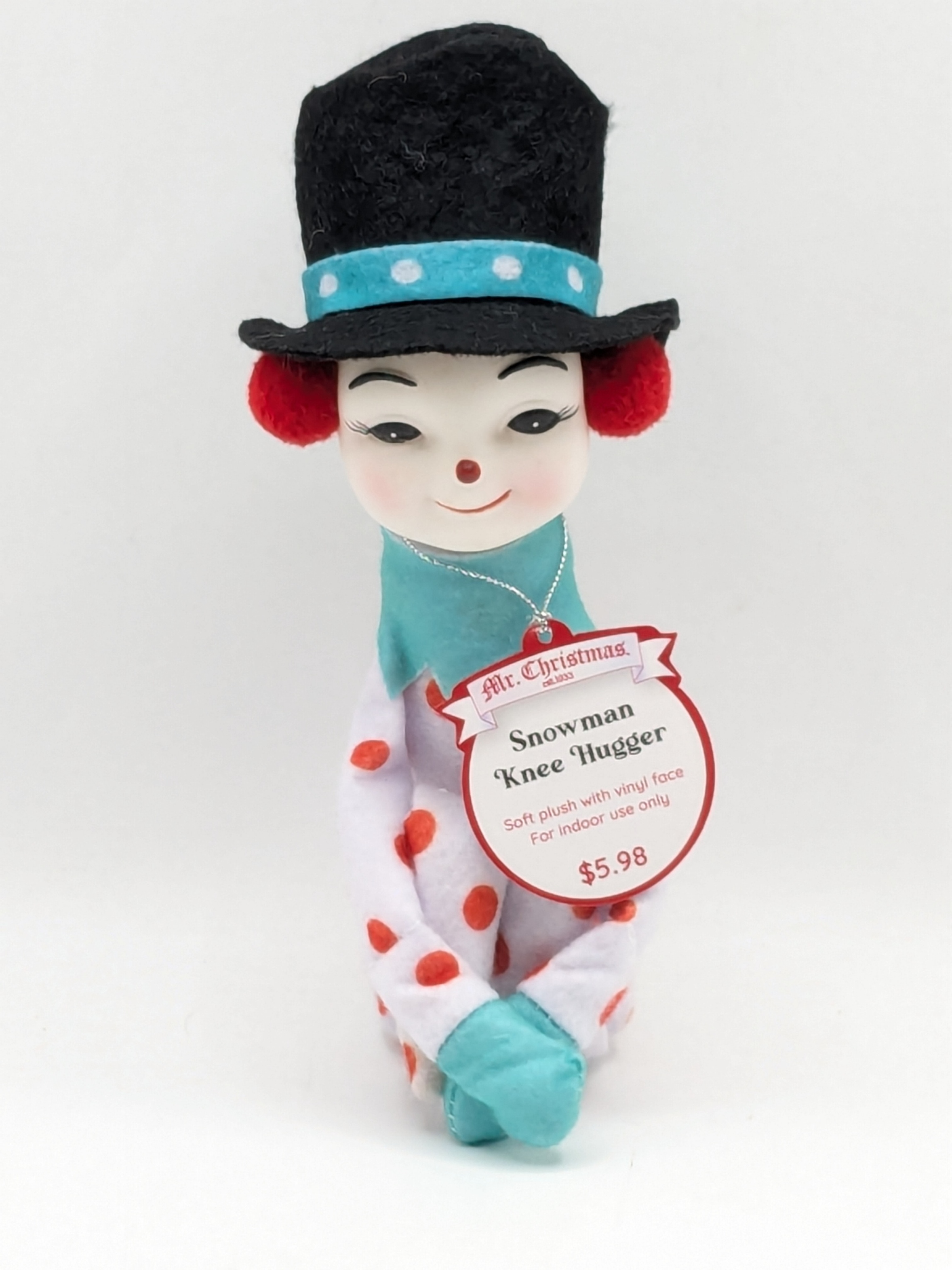 Mr. Christmas Snowman Knee Hugger 90th Anniversary Retro Style NOS