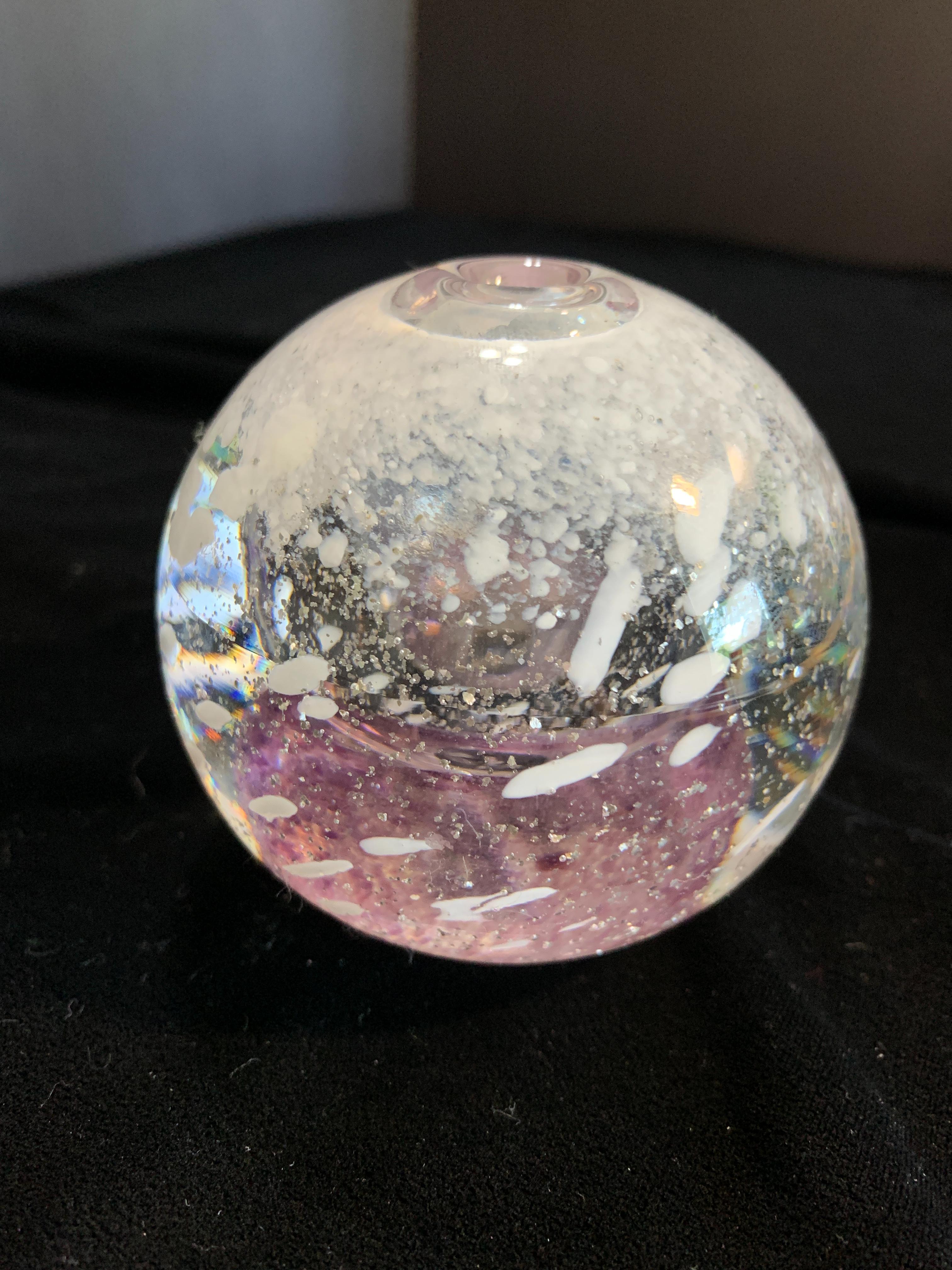 B6. Czech Crystalier Paperweight/Oil Lamp?