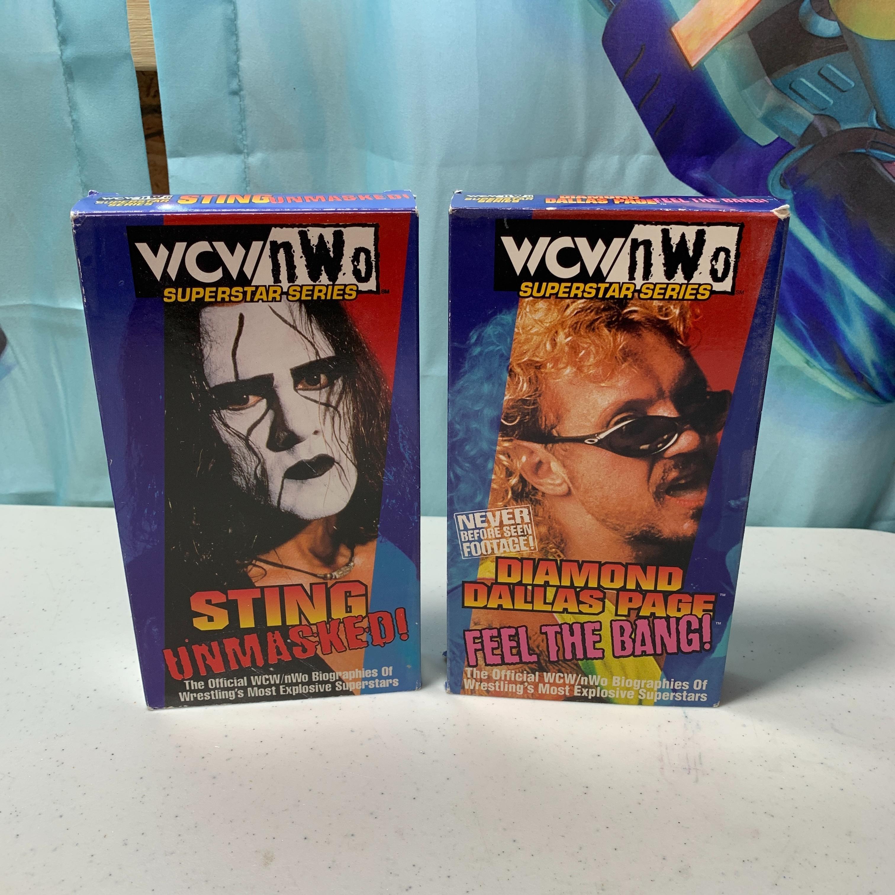 WCW/NWO Superstar Series VHS Lot - Sting Unmasked and Diamond Dallas Page