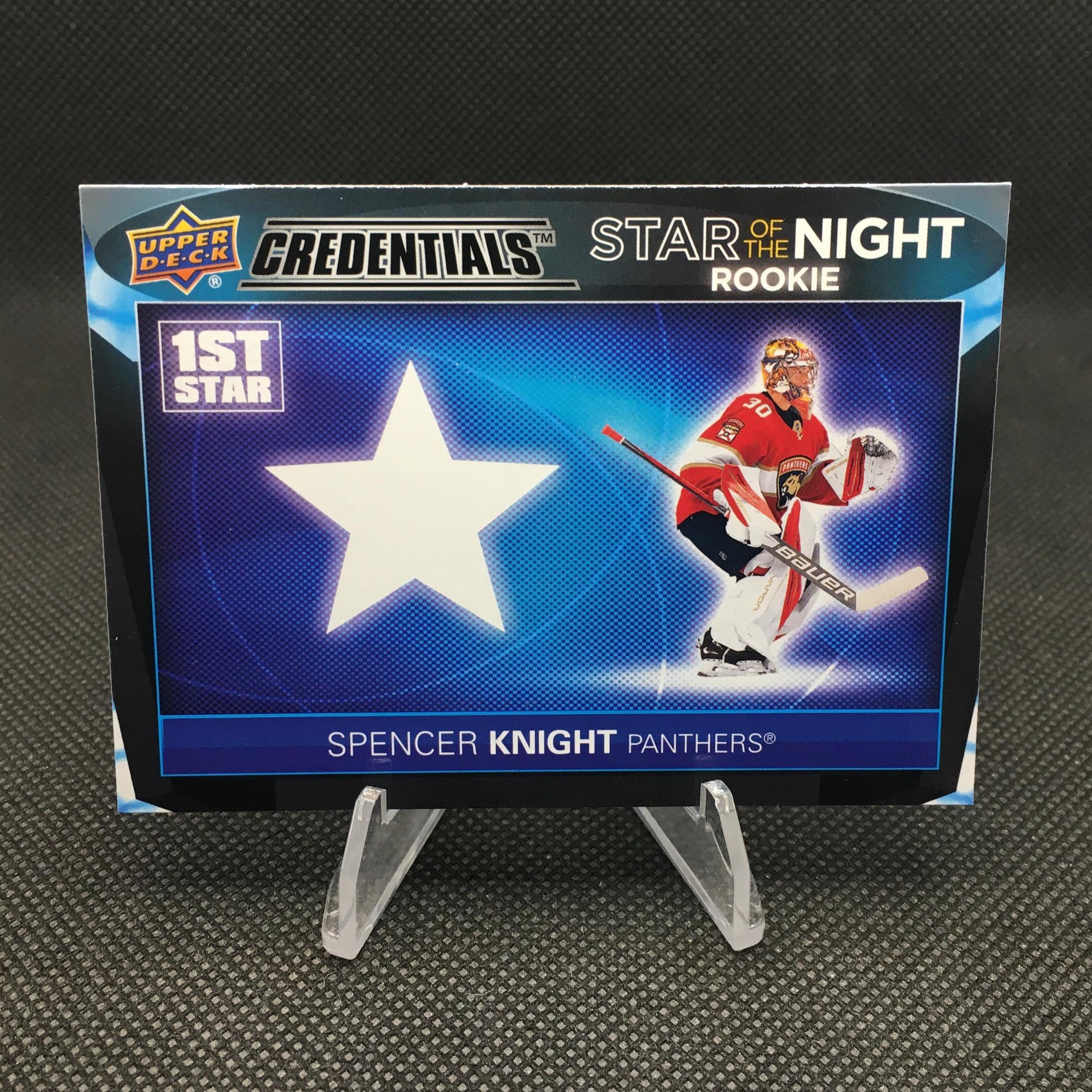 Spencer Knight 2021-22 Upper Deck Credentials Star of the Night Rookie ...