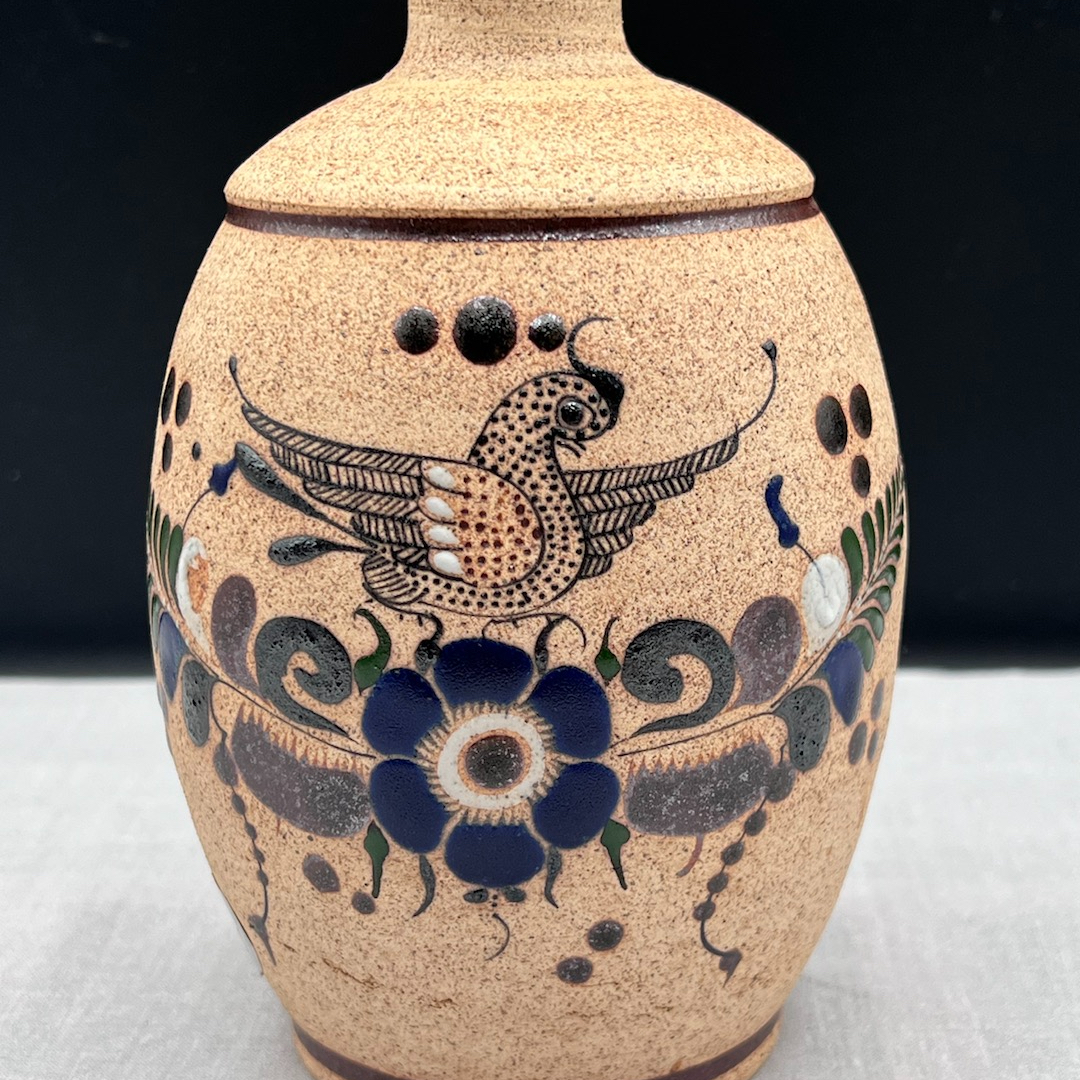 Vintage Handmade Mexican Tonala Style Sandstone Pottery/Clay Jug/Vase ...