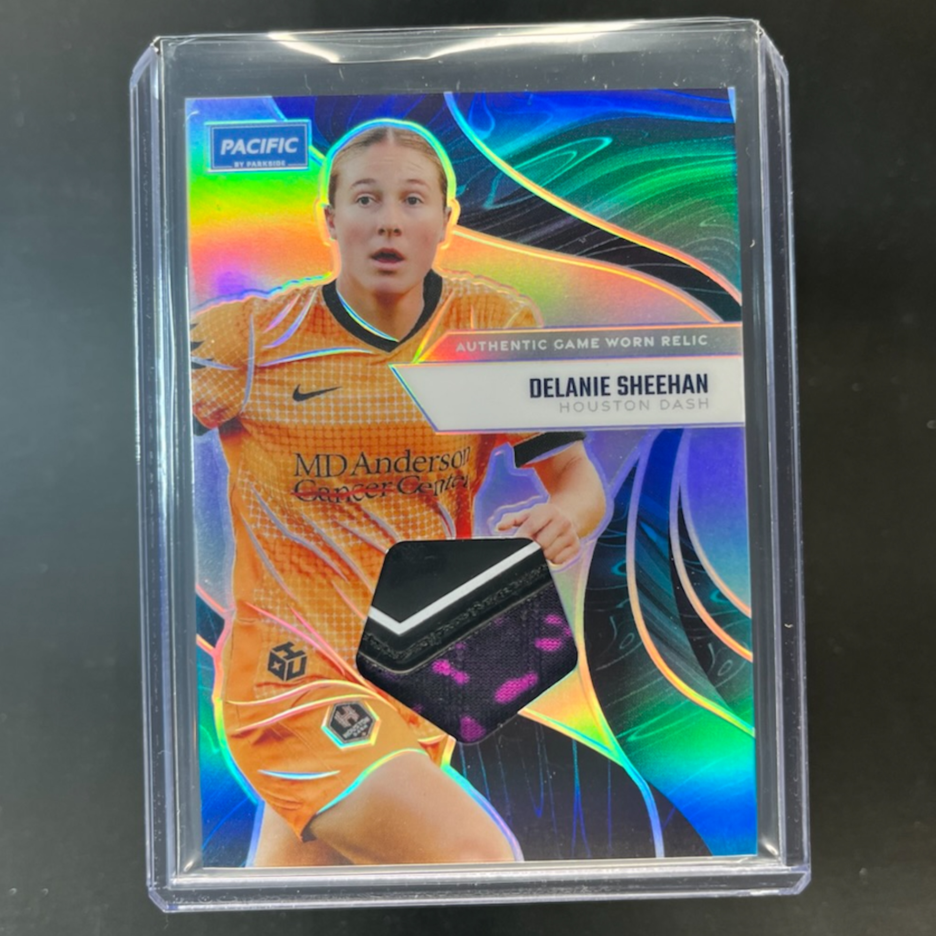 Delanie Sheehan 2025 Parkside Pacific NWSL Partial Crest 3 Color Relic ...