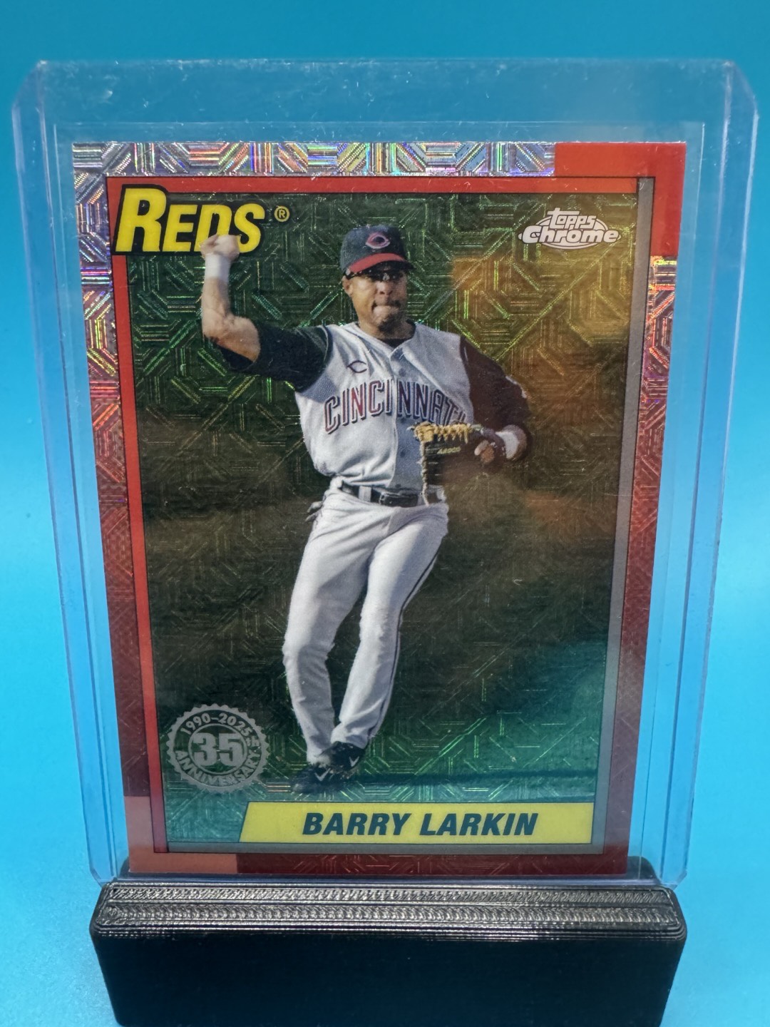 Barry Larkin Series 1 Silver Pack Mojo Refractor Cincinnati Reds