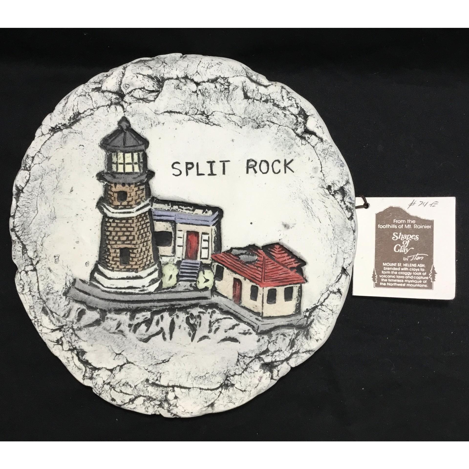 Split Rock Lighthouse Clay & Mt. St. Helen's ash trivet, garden stone ...