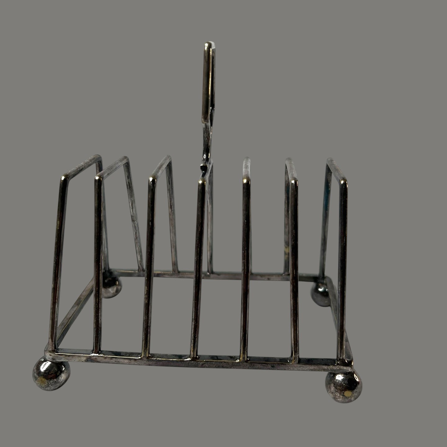 A54 Vintage MCM Hallmarked Silver Plated? Sterling? Toast Caddy Holder ...