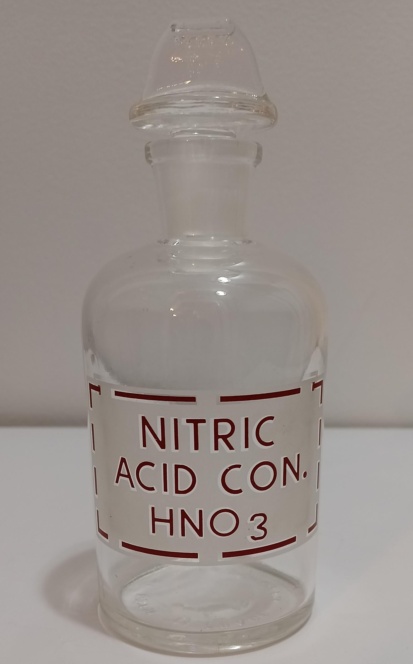 Corning Pyrex Lab Glassware Apothecary Bottle 250 ML Nitric Acid Con ...