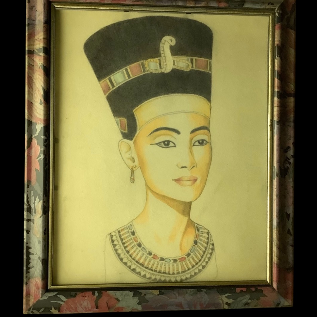 Nefertiti Original Art 2006 By Teresa Hoffman Valeur Paper
