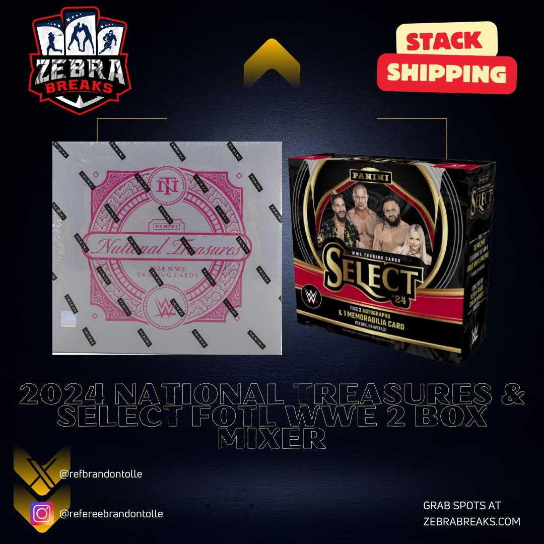 ZB 2526: 2024 National Treasures WWE/Select FOTL 2 Box Stack Mixer #2