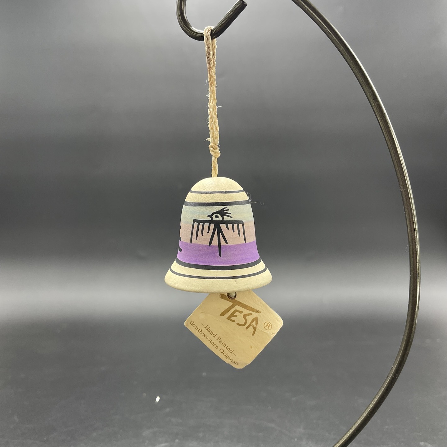 Tesa Southwestern Original Bell Ornament Hand Painted Native American ...