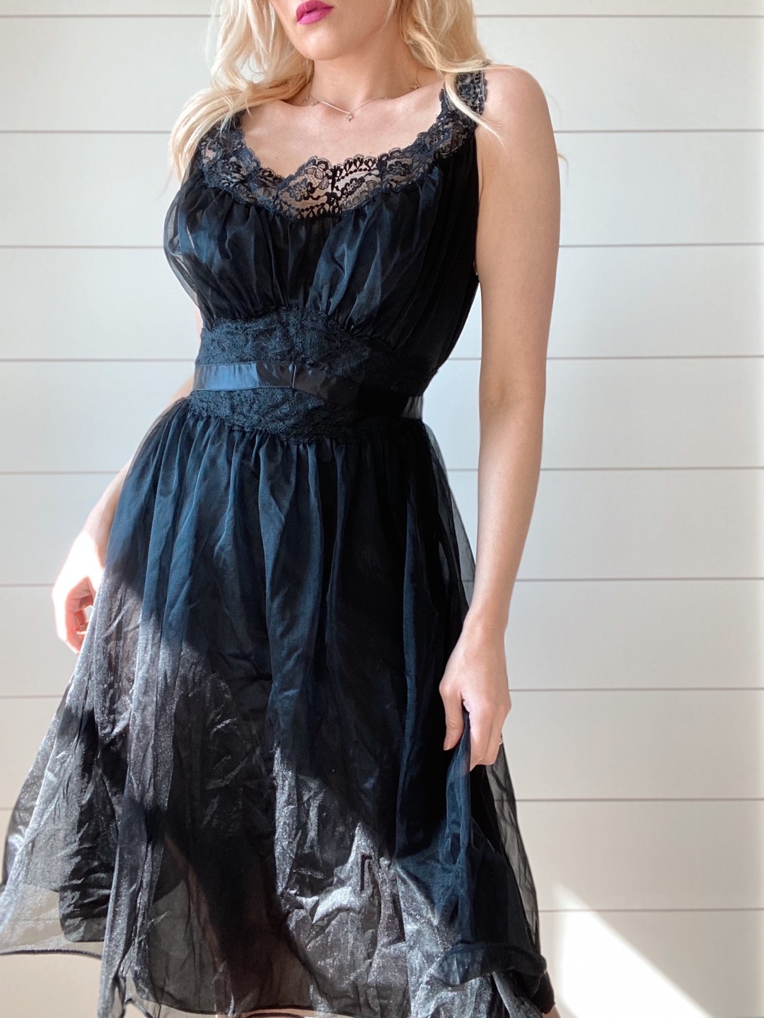 1950s Vanity Fair Negligee Bullet Bra Style Bust