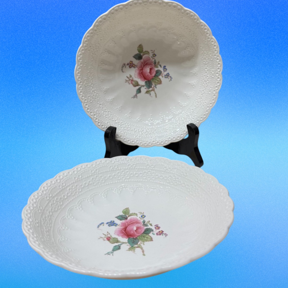 Spode's Jewel Copeland BILLINGSLEY ROSE Bowls 6-3/8"- Set of 2