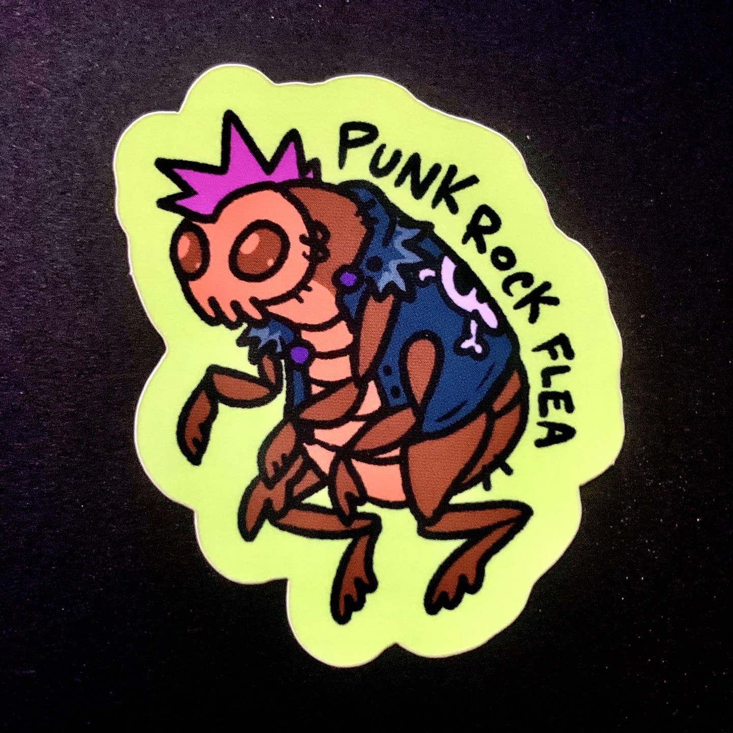 Punk Rock Flea Matte Vinyl Waterproof Sticker