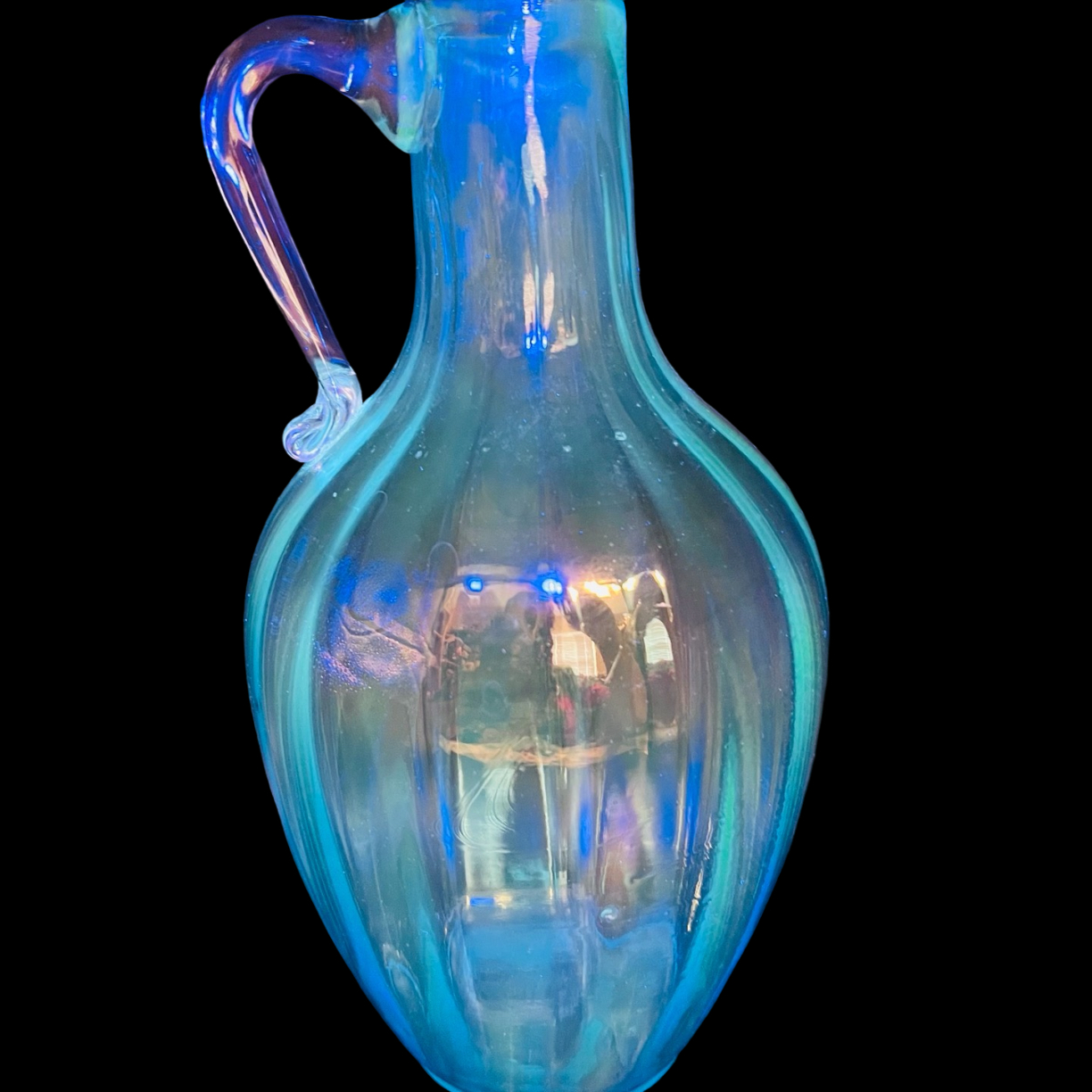 Bischoff Blue Glowy Pitcher 8.75”