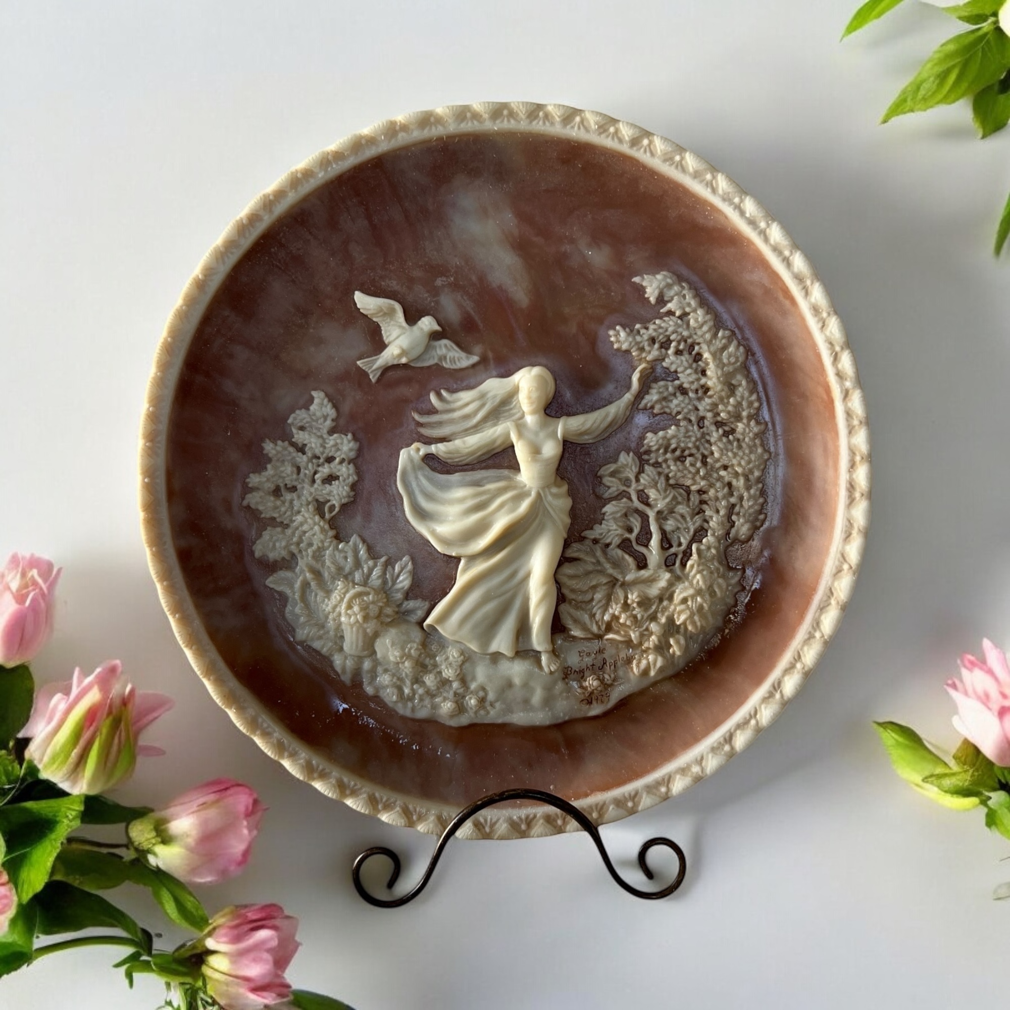Vintage 1979 “To a Skylark” Cameo Collector Plate, Hand Crafted ...