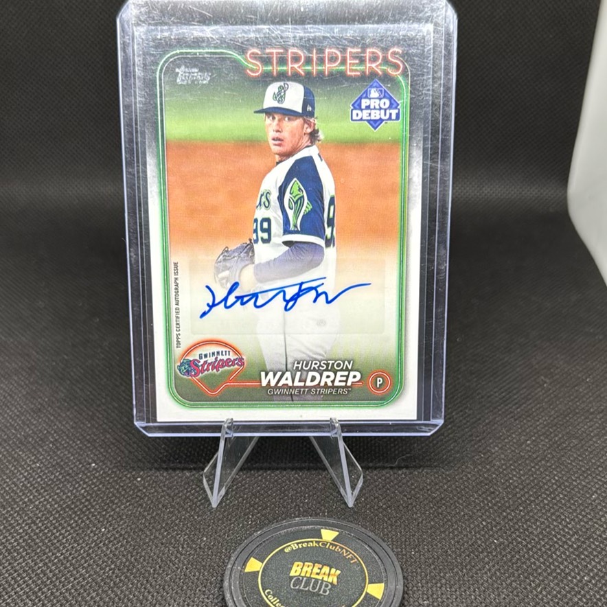 Hurston Waldrep 2024 Topps Pro Debut Auto Atlanta Braves