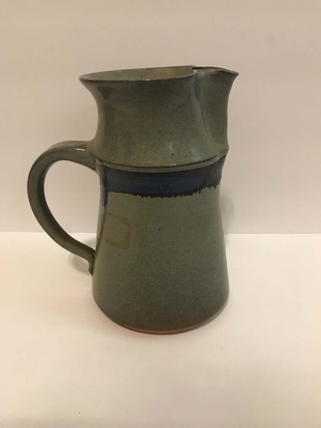 Studio Pottery Pinched Spout Pitcher Signed