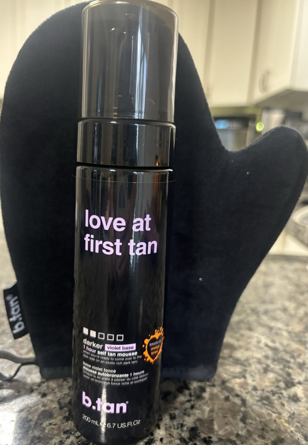 SELF TANNER Mousse b.tan 'Love At First Tan' Violet-Based W/Mitt Open ...