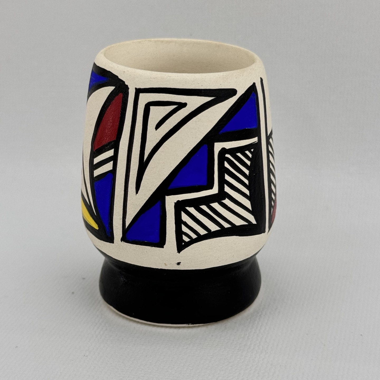 Ute Mountain Native American Mini Pottery Pot Signed C. Talk 3"