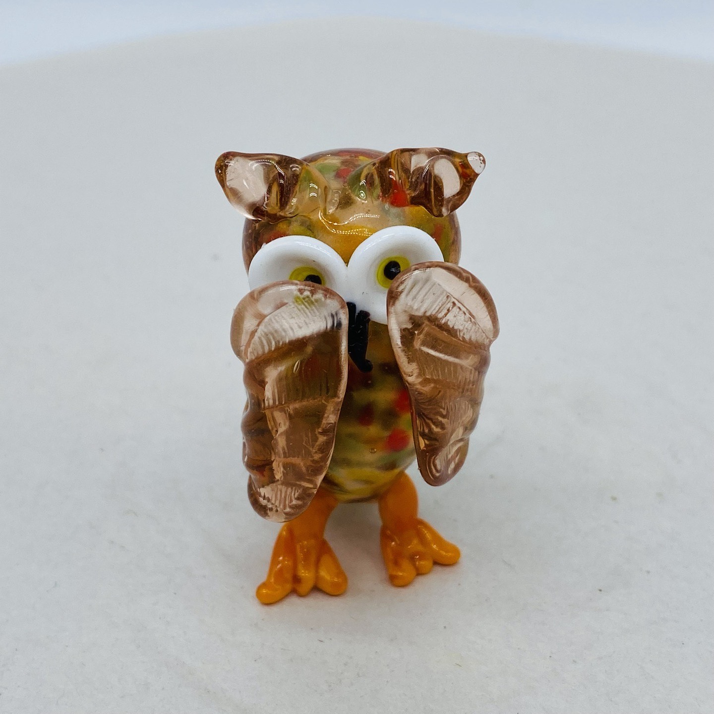 #24 - Pier One Owl Art Glass Vintage Two