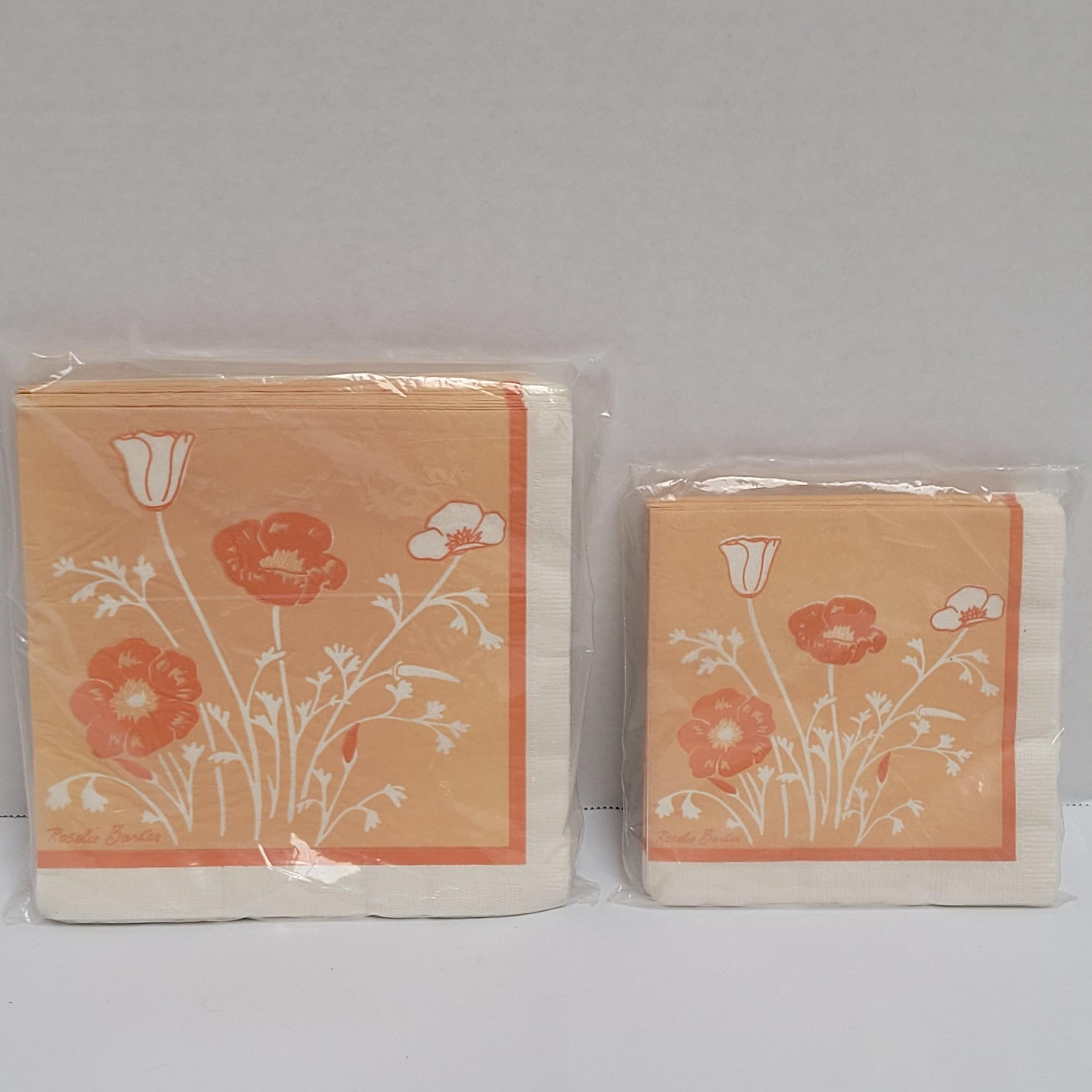 Rare Vintage Floral Monogram of California Napkins Artist Rosalie ...