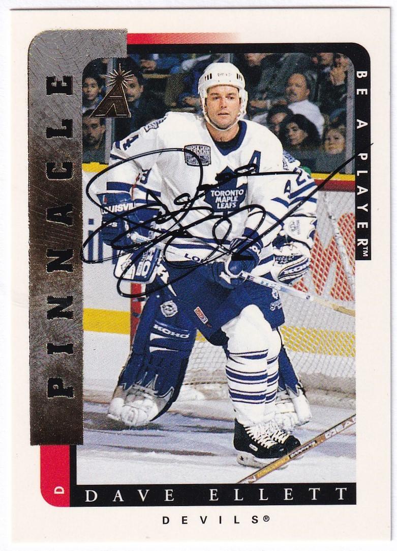 1996-97 Be A Player Autographs #177 Dave Ellett Toronto Maple Leafs ...