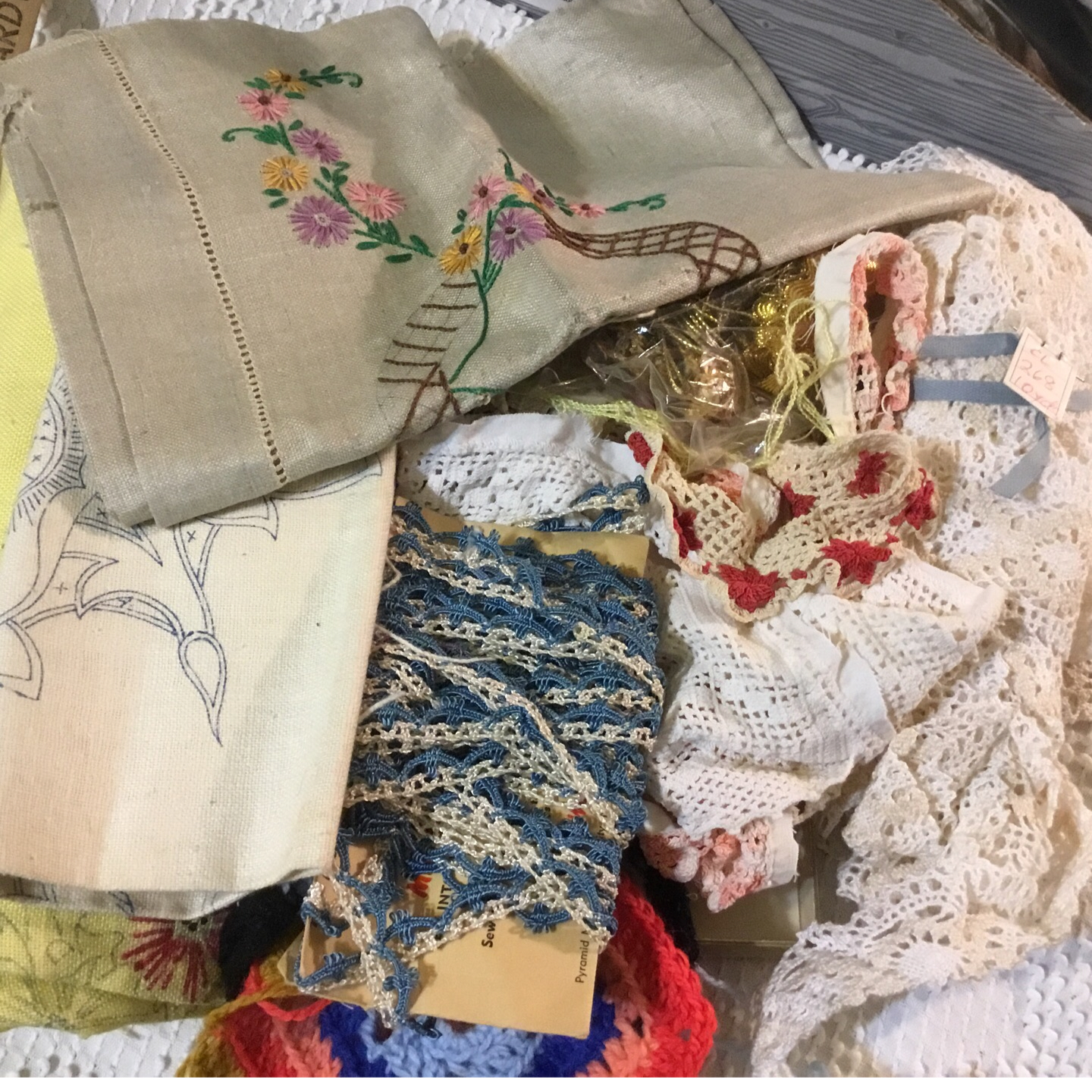 M Crafting Supplies Unfinished Embroidery, Lace~yards Of It!