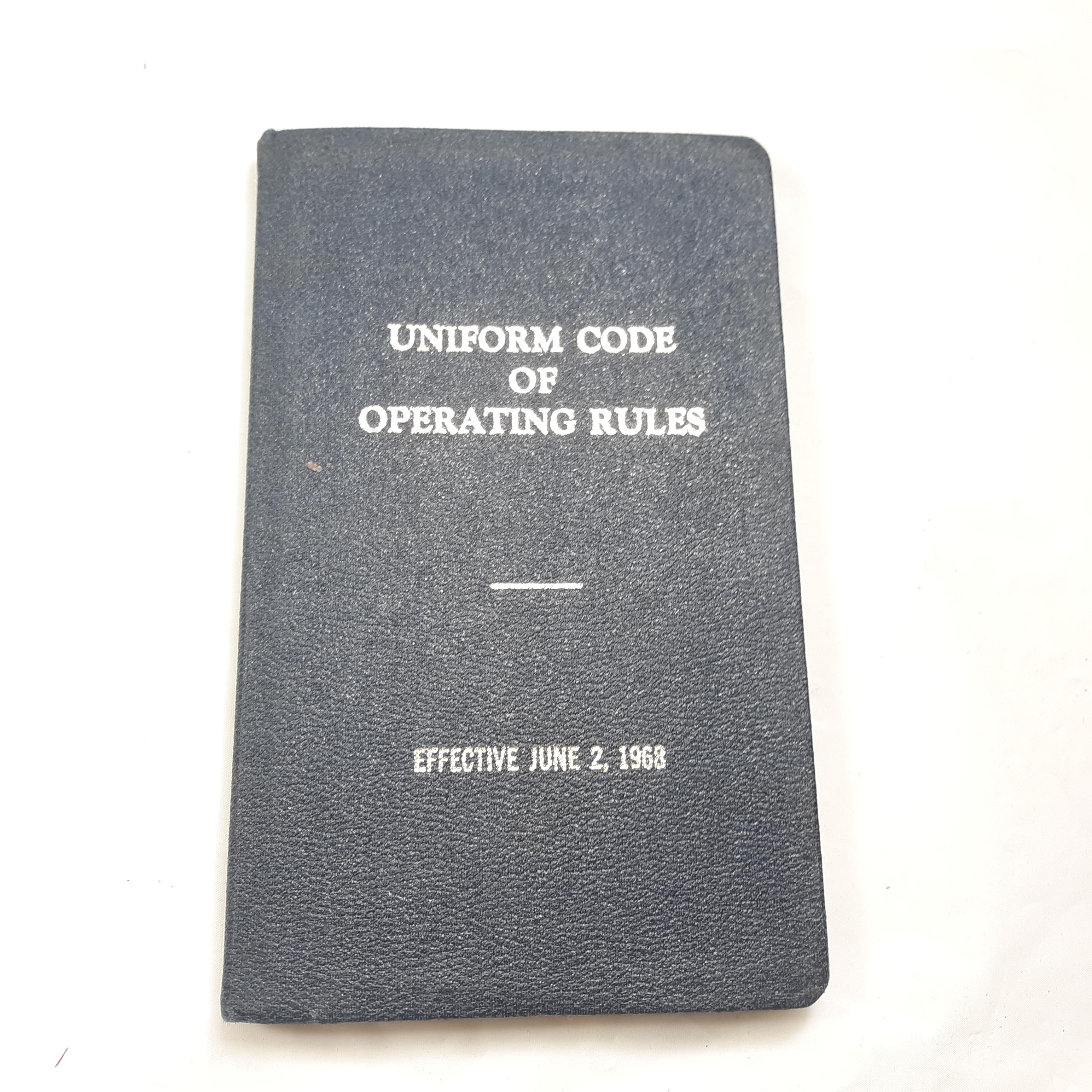1968 Railroad Uniform Code Of Operating Rules Book