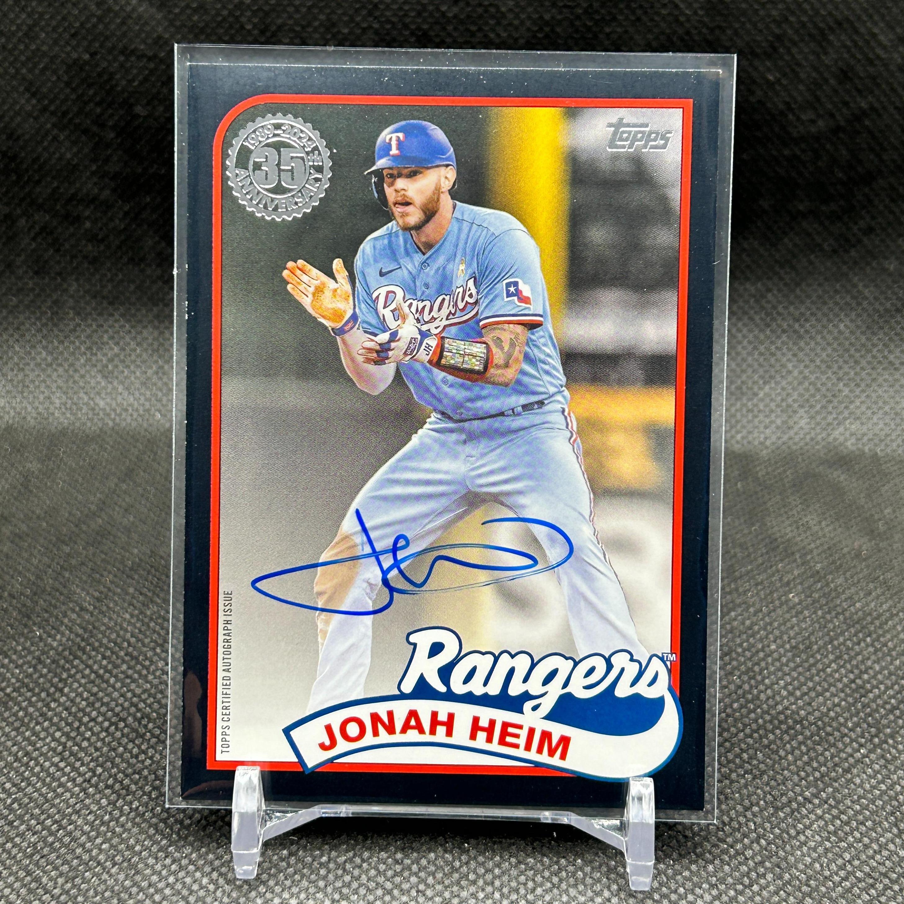 Jonah Heim 2024 Topps Series 2 1989 35th Anniversary Autograph Black /199