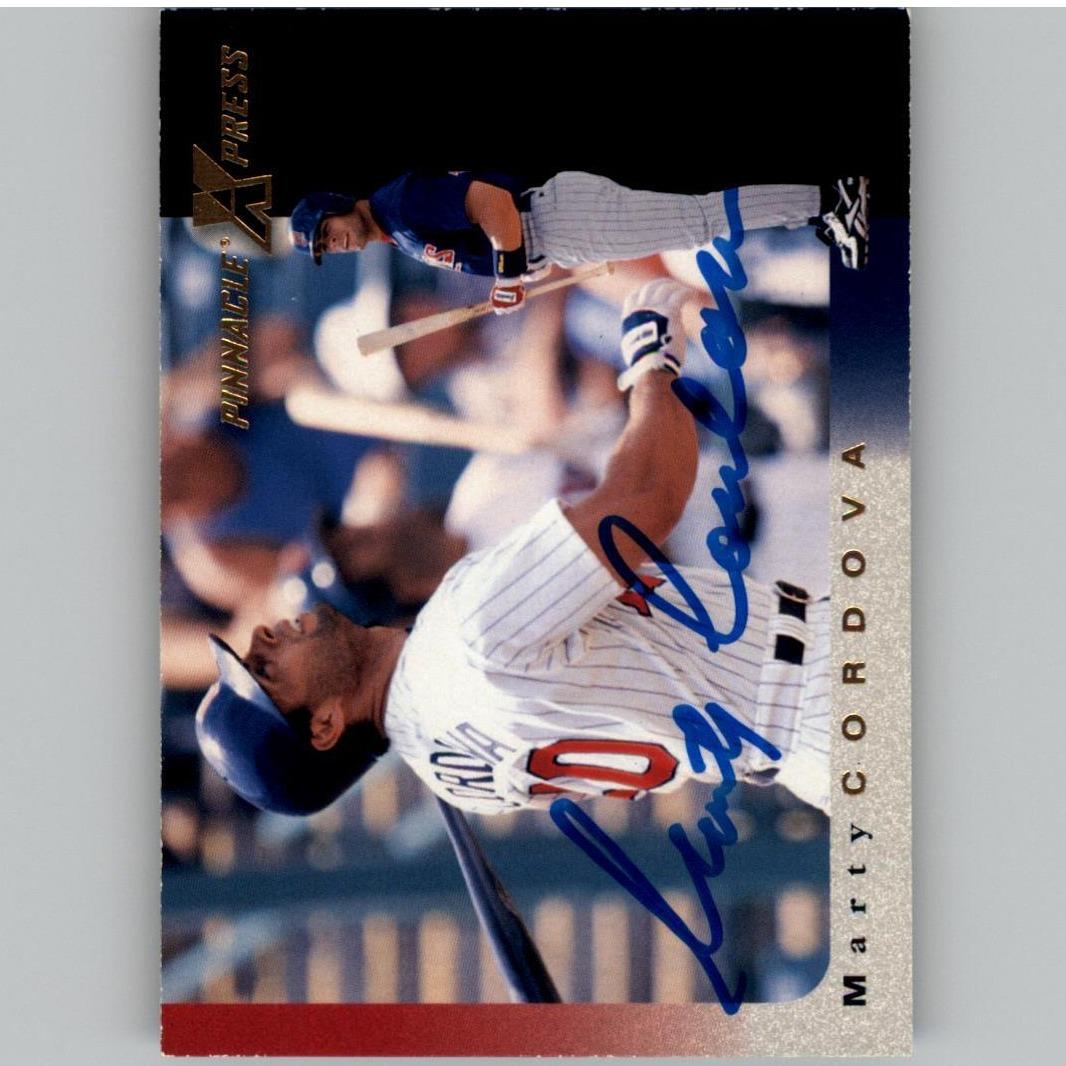 Marty Cordova Signed Minnesota Twins 1997 Pinnacle Express Baseball ...