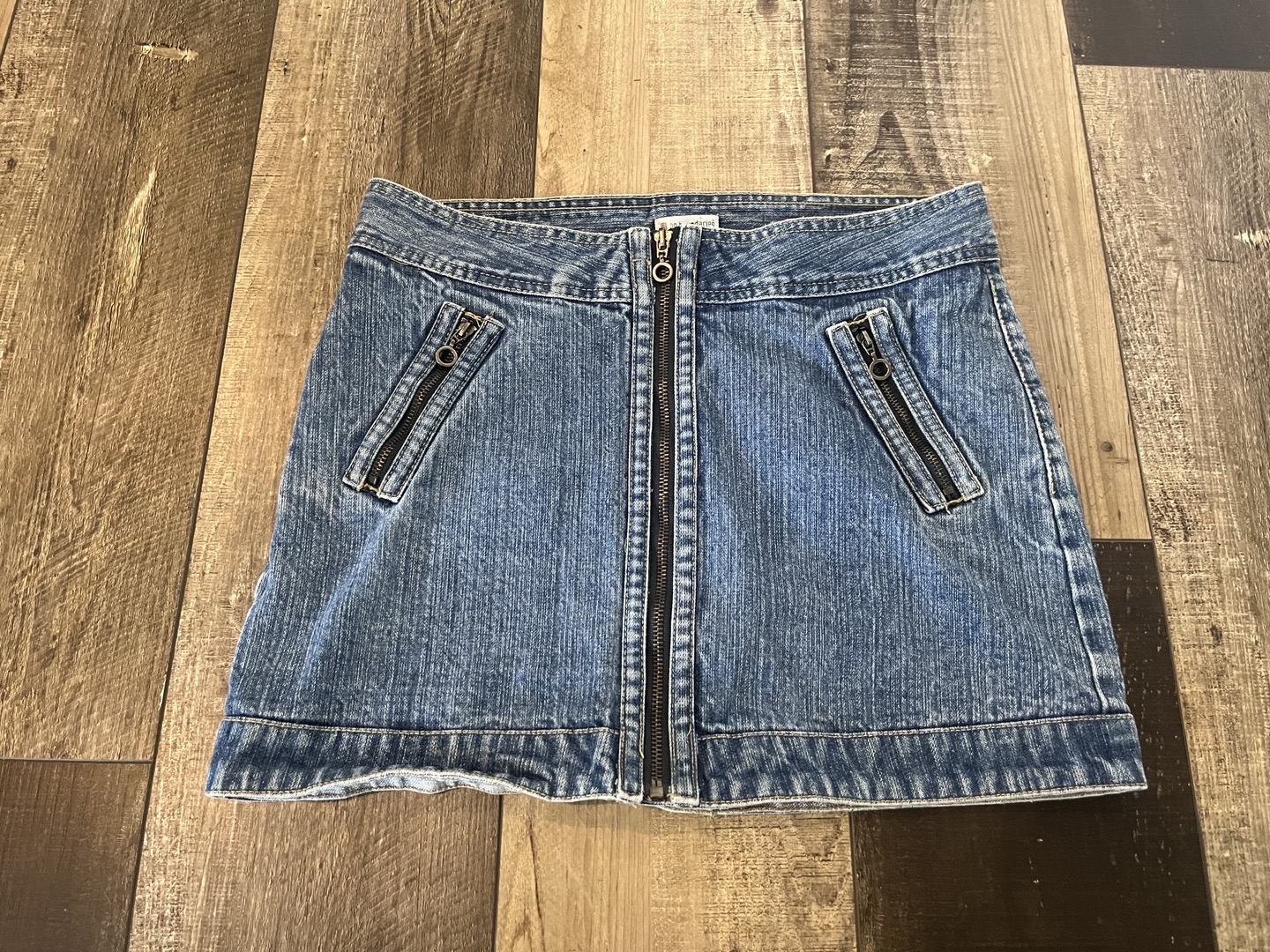 Vintage Zipper Jean Skirt