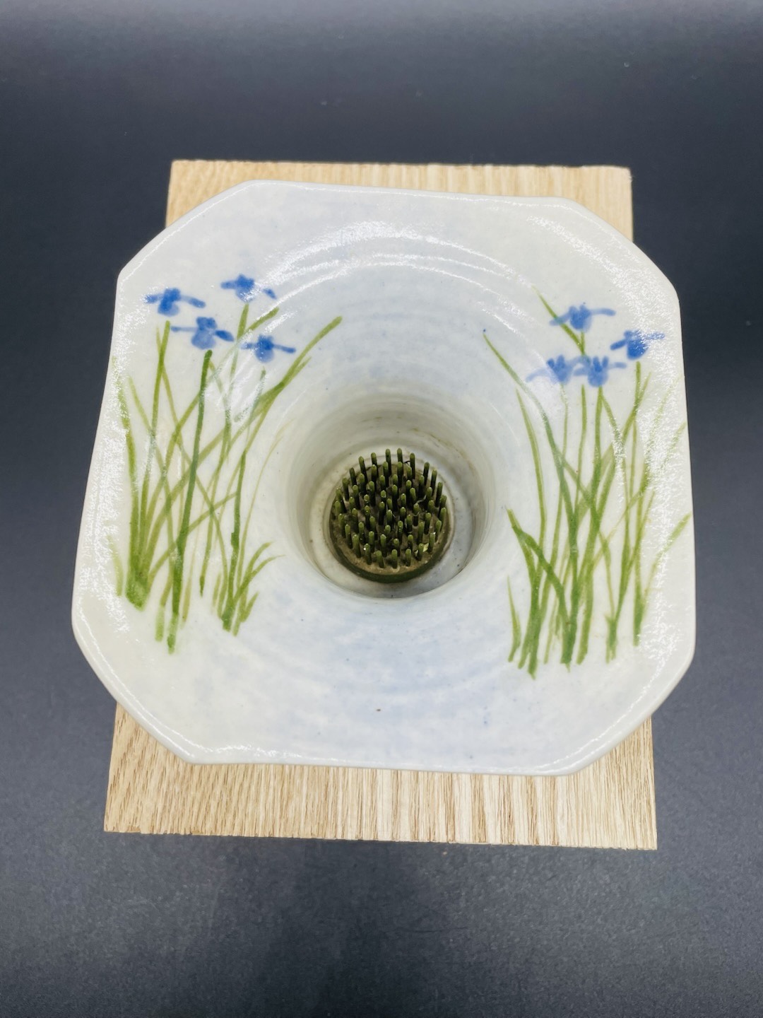 Studio Pottery Floral Ikebana Vase Signed