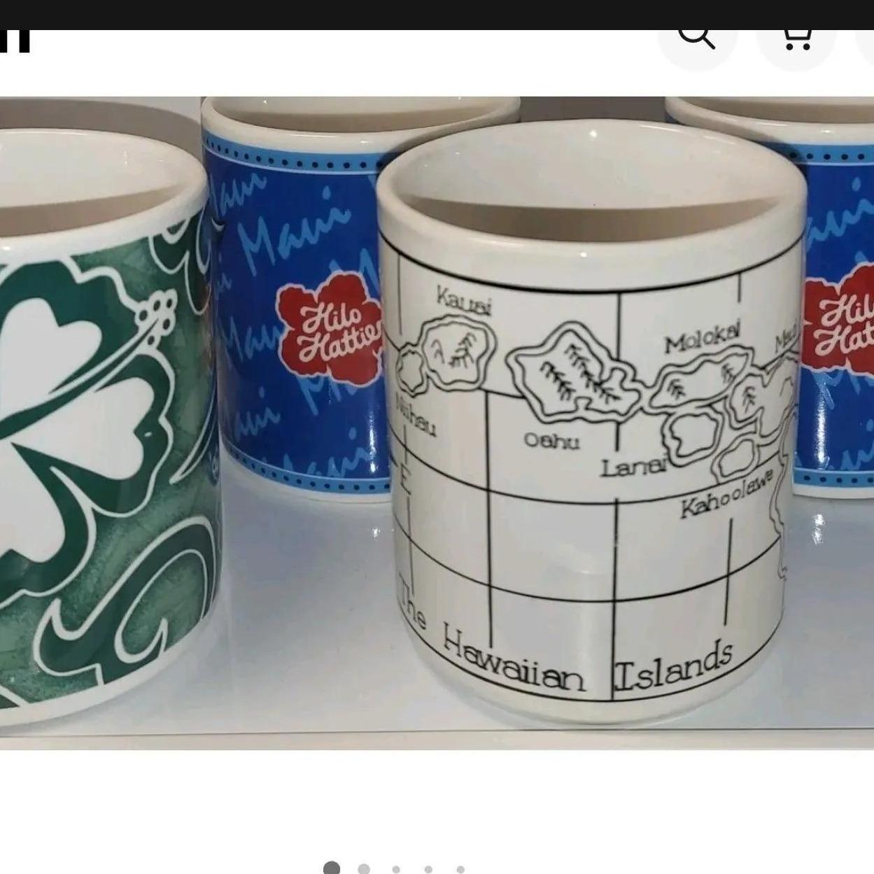 All 4 Vintage Hawaiian Coffee Mugs Bri's Bundle