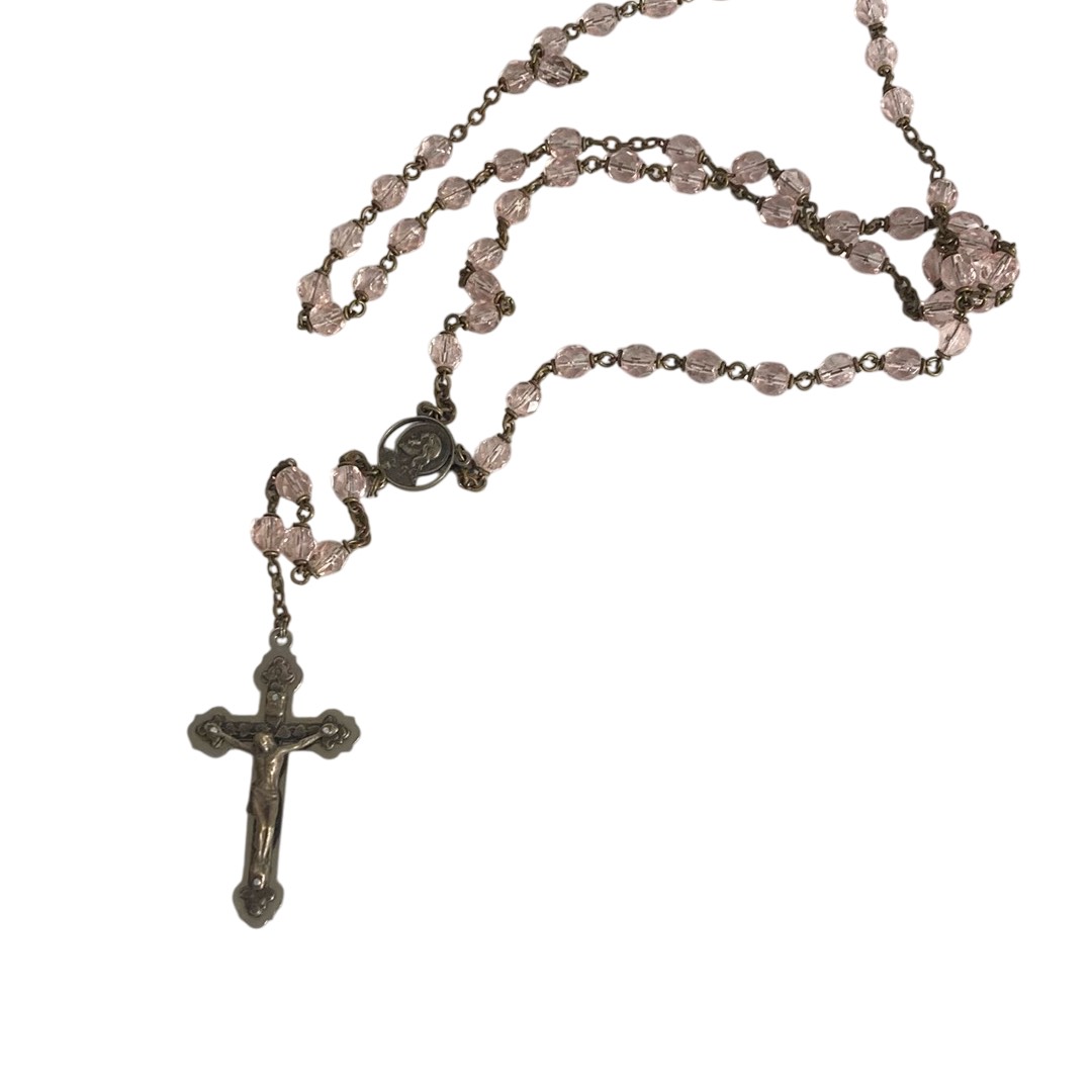 Pink Beaded Rosary
